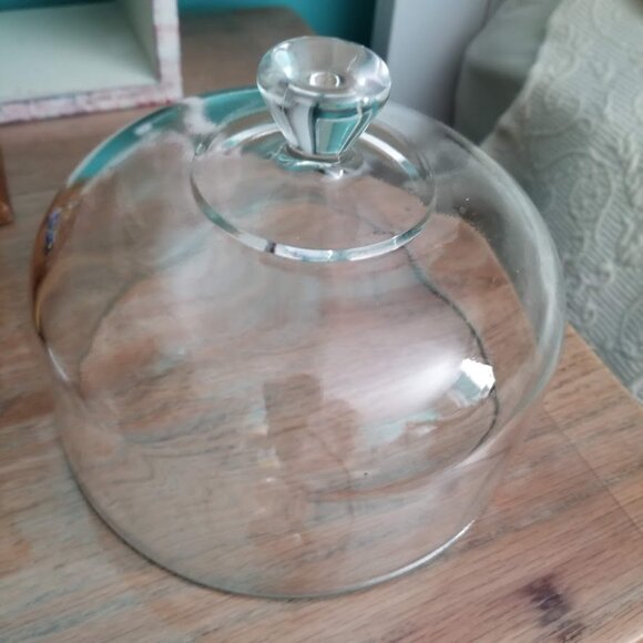 Other | Cheese Cloche Lid Clear Glass Dome Replacement Cloche Top ...